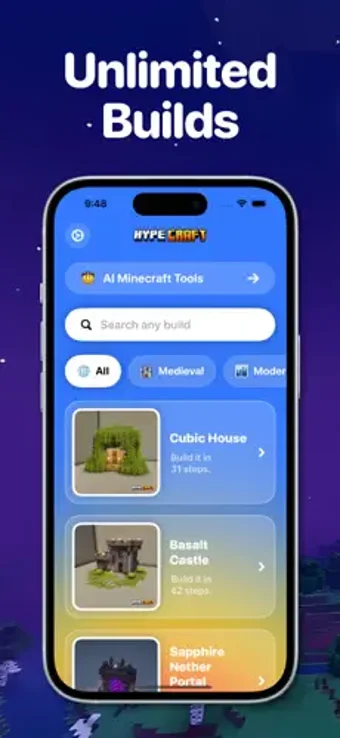 HypeCraft: AI Minecraft Builds na iPhone - Download